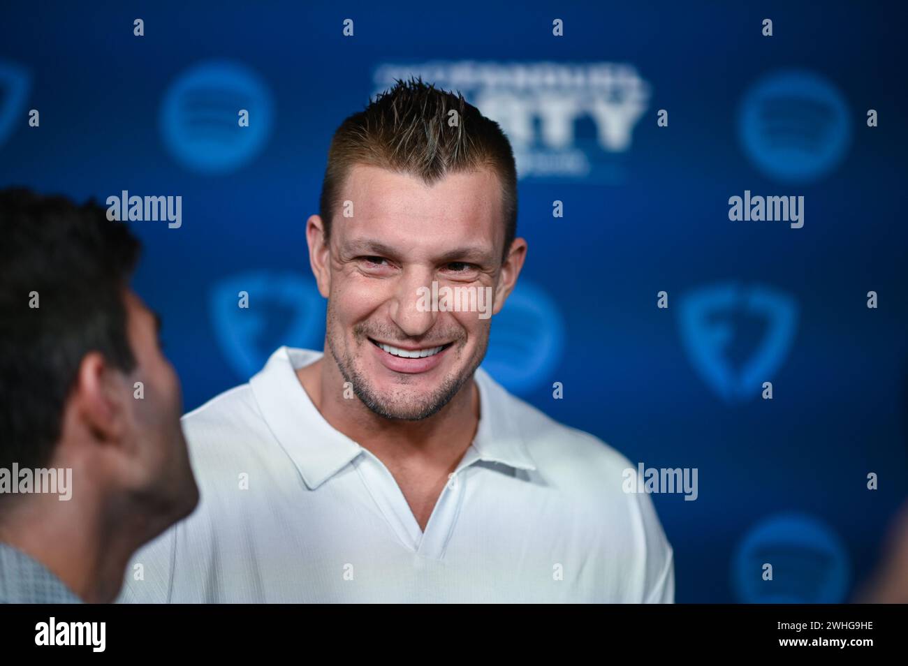 Las Vegas, USA. 10th Feb, 2024. Rob Gronkowski walking on the red ...