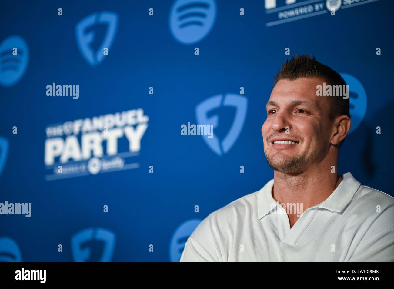 Las Vegas, USA. 10th Feb, 2024. Rob Gronkowski walking on the red ...