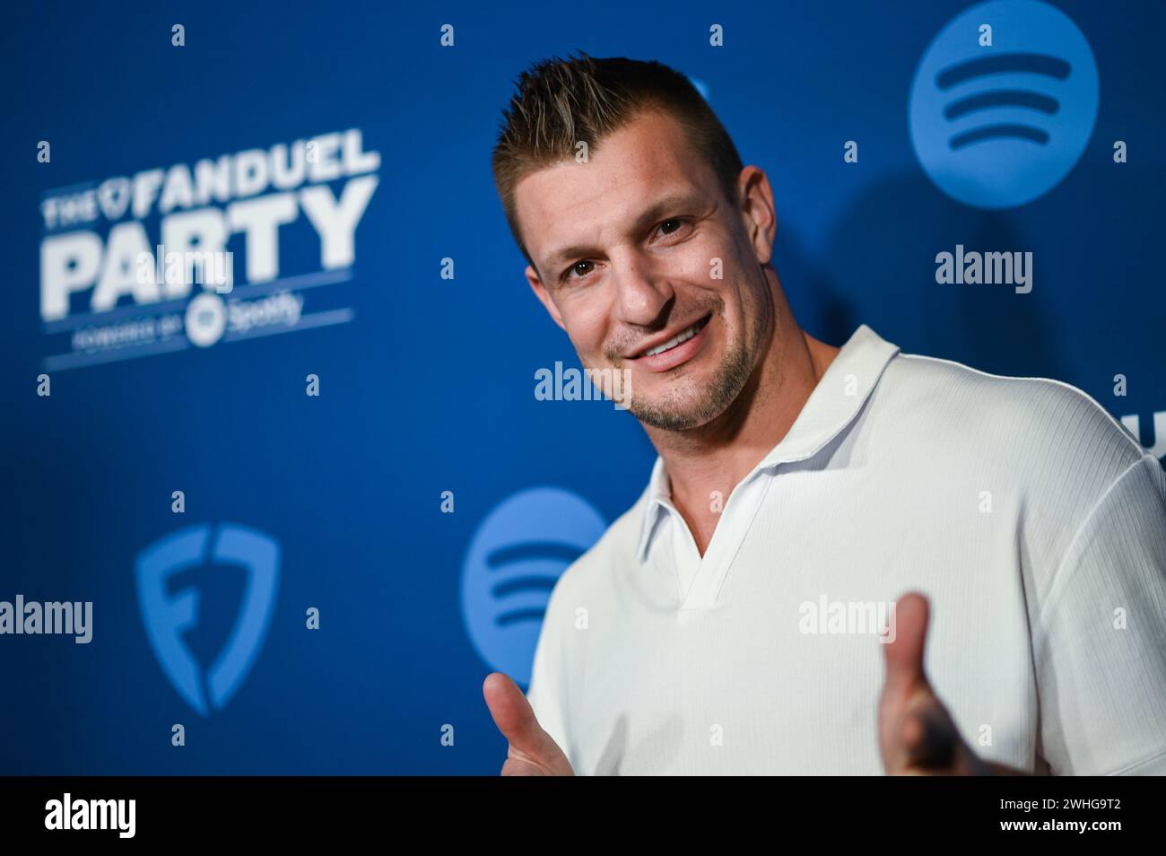 Las Vegas, USA. 10th Feb, 2024. Rob Gronkowski walking on the red ...