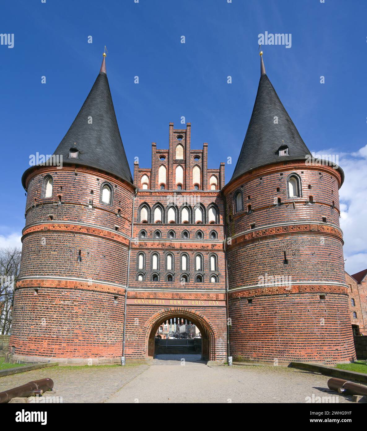 Historic Holstentor or Holsten gate of Lubeck in Germany, famous ...