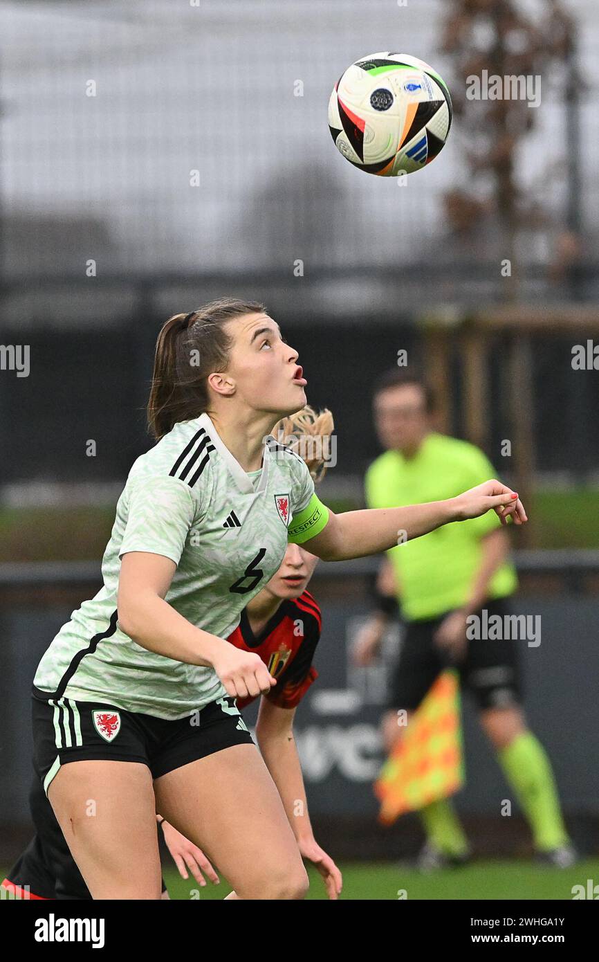 Tubize, Belgium. 08th Feb, 2024. Elena Cole (6) of Wales pictured ...