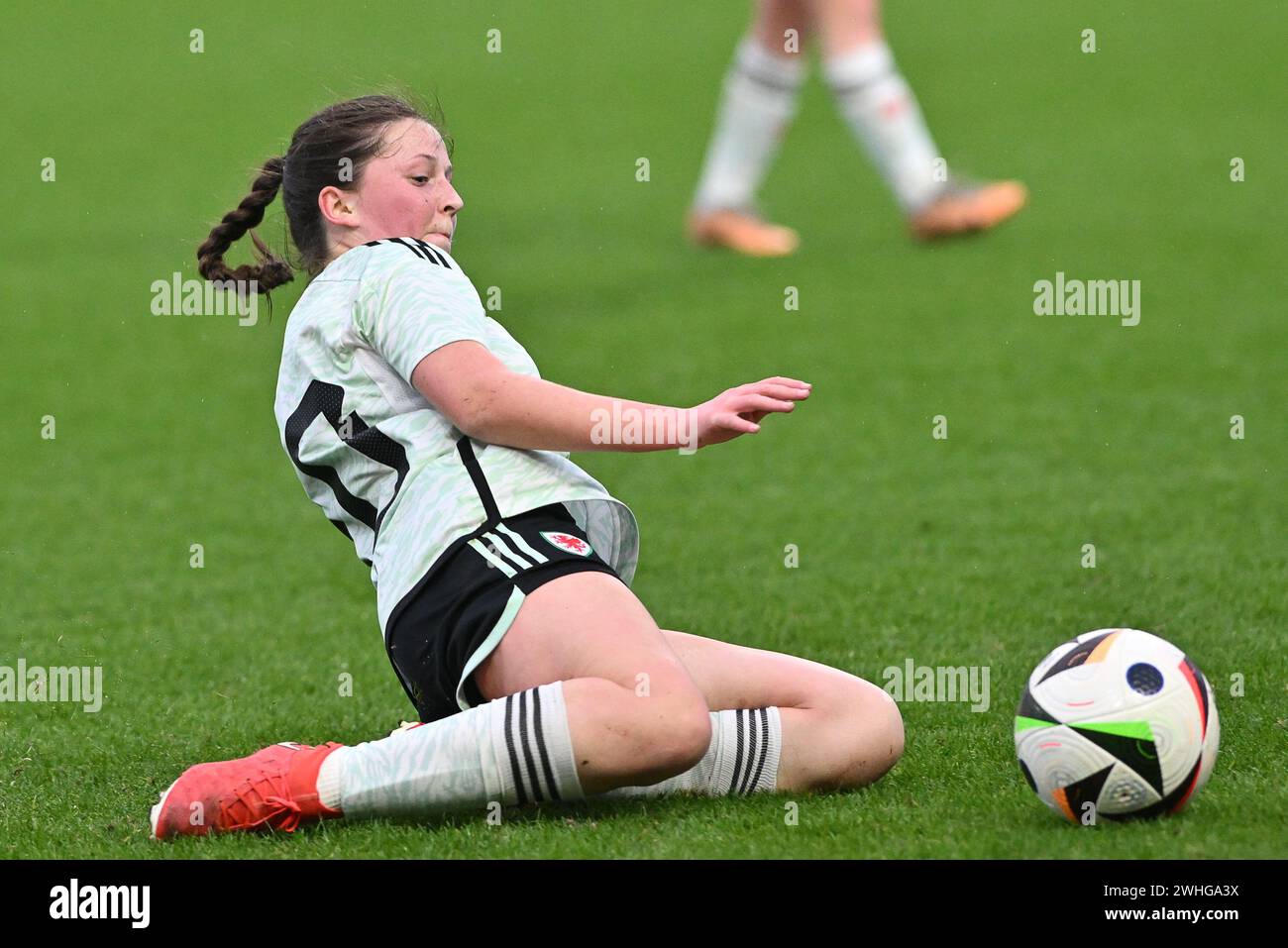 Tubize, Belgium. 08th Feb, 2024. Ruby Day (10) of Wales pictured during ...