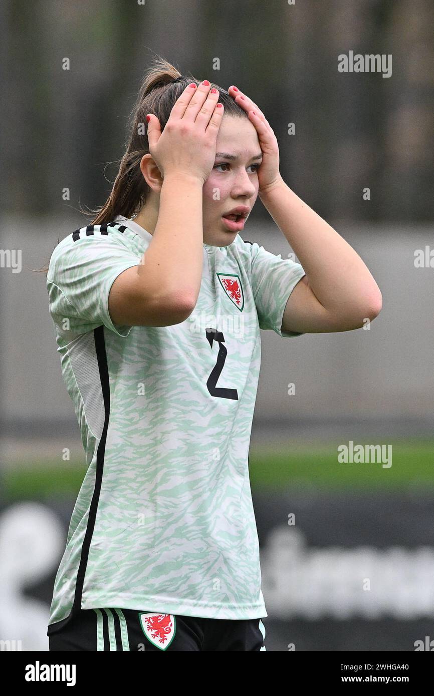 Tubize, Belgium. 08th Feb, 2024. Callie Jones (2) of Wales pictured ...