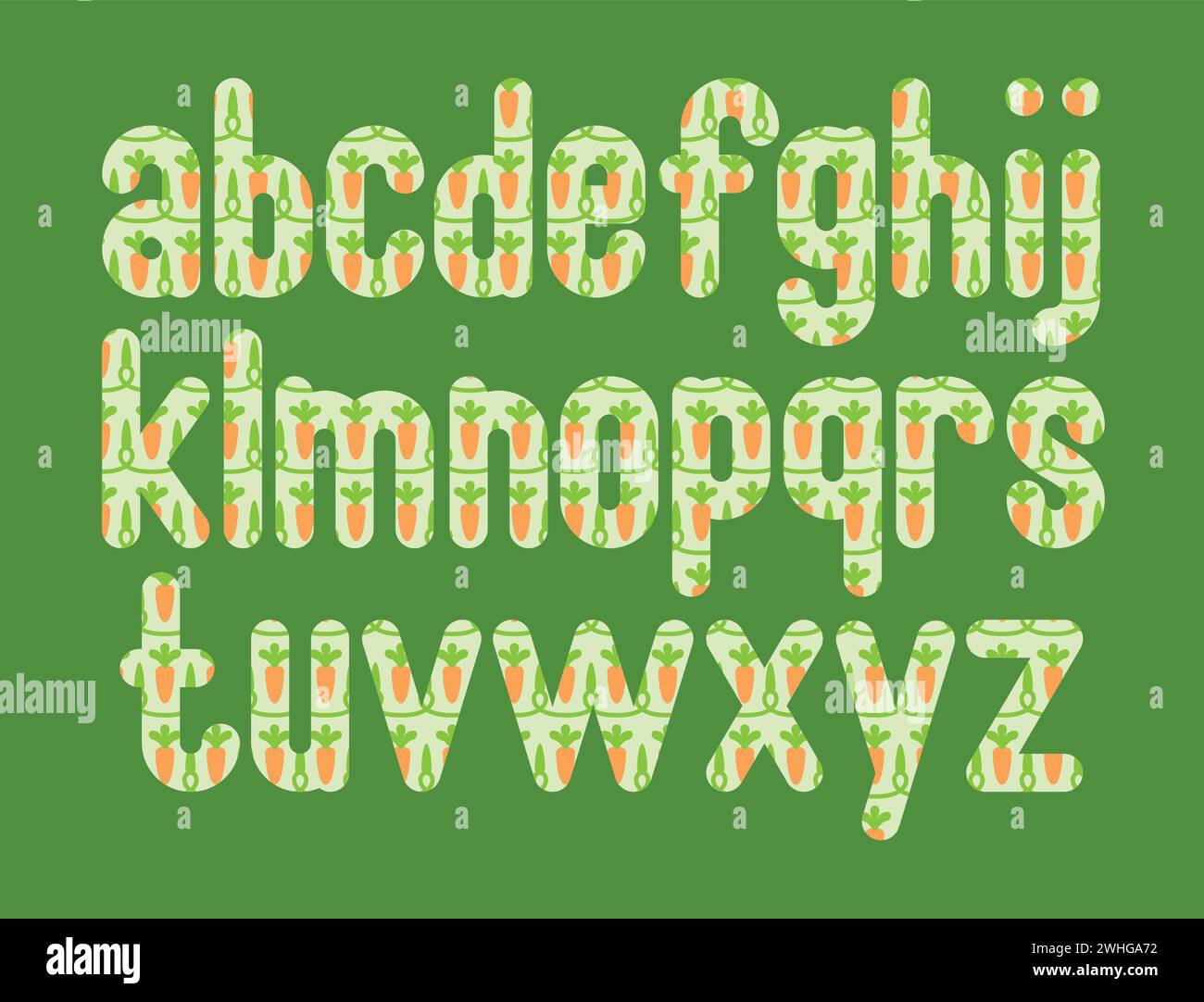 Versatile Collection of Carrots Alphabet Letters for Various Uses Stock ...