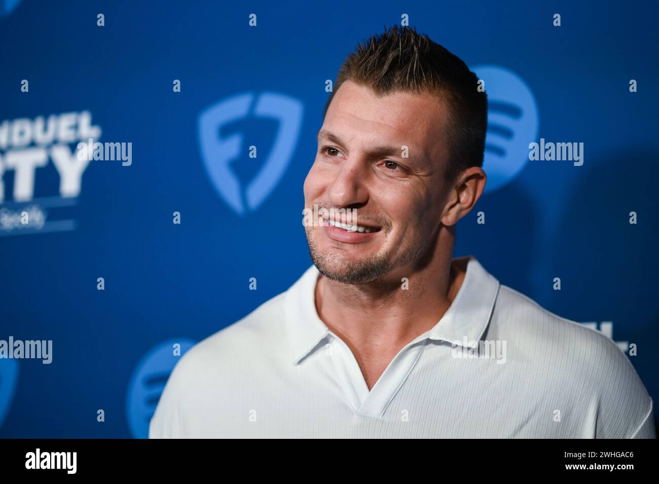 Las Vegas, USA. 10th Feb, 2024. Rob Gronkowski walking on the red ...