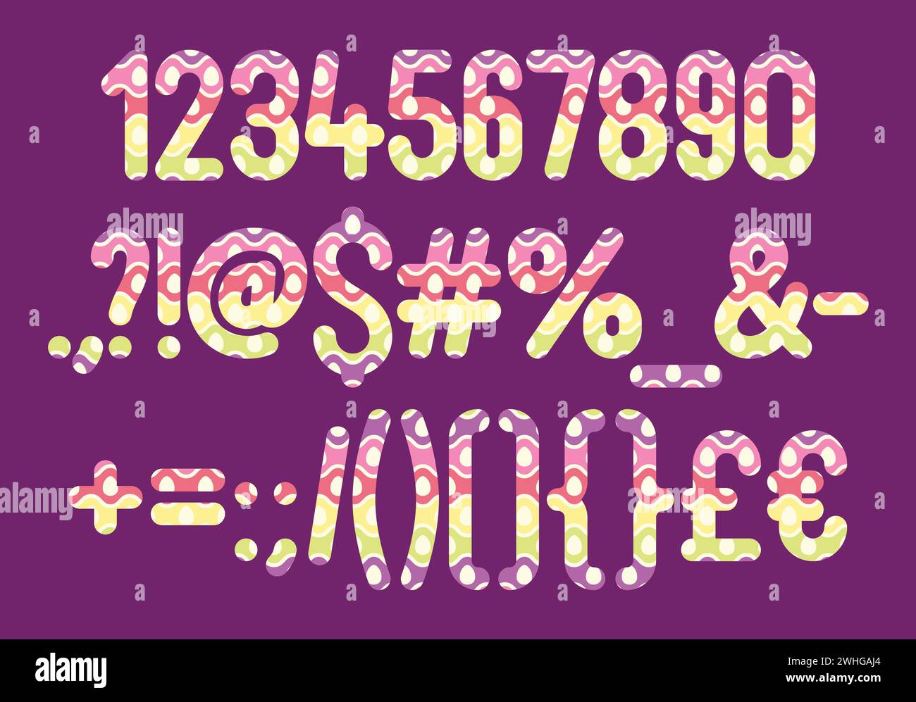 Versatile Collection of Easter Eggs Numbers and Punctuation for Various ...