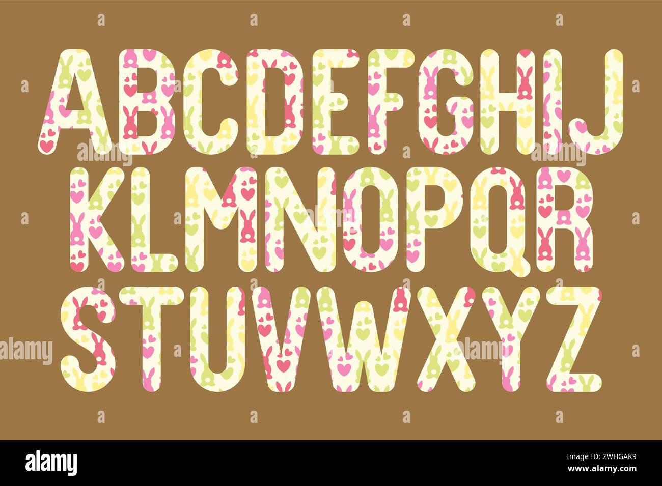 Versatile Collection of Bunny Bliss Alphabet Letters for Various Uses ...