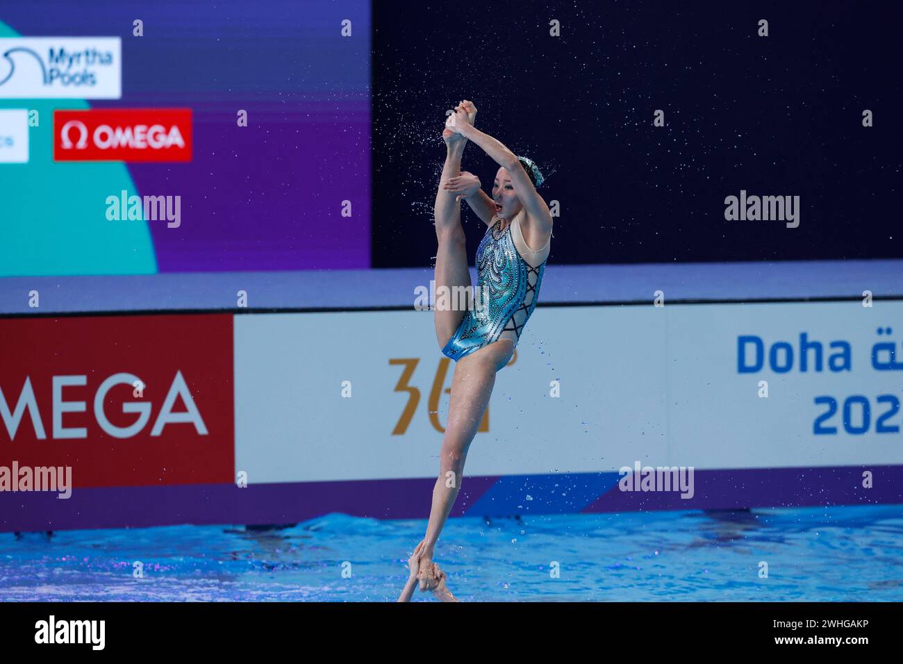 Doha, Qatar. 9th Feb, 2024. China team group (CHN) Artistic Swimming ...