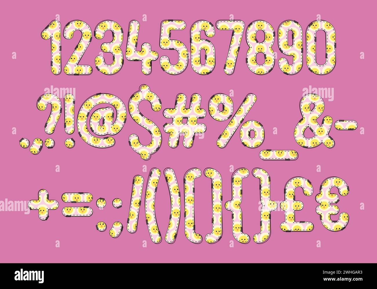 Versatile Collection of Sunny Chick Numbers and Punctuation for Various ...