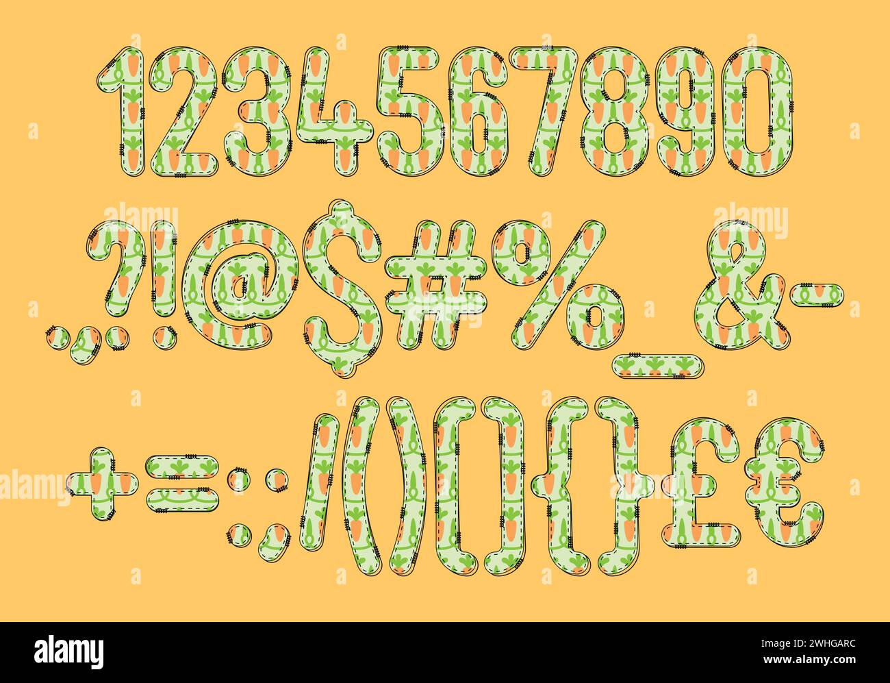 Versatile Collection of Carrots Numbers and Punctuation for Various ...