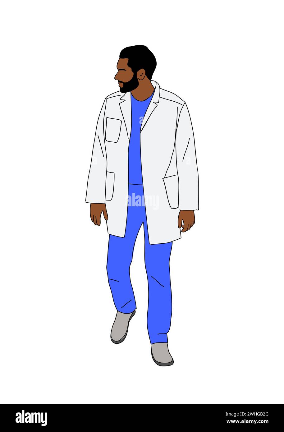 Set of Doctors, nurses, paramedics running vector Stock Vector Image ...