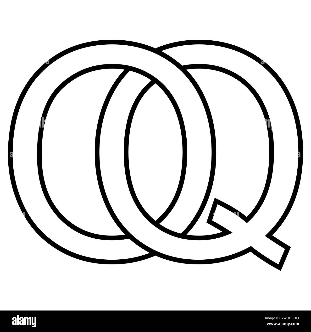 Double q Stock Vector Images - Alamy