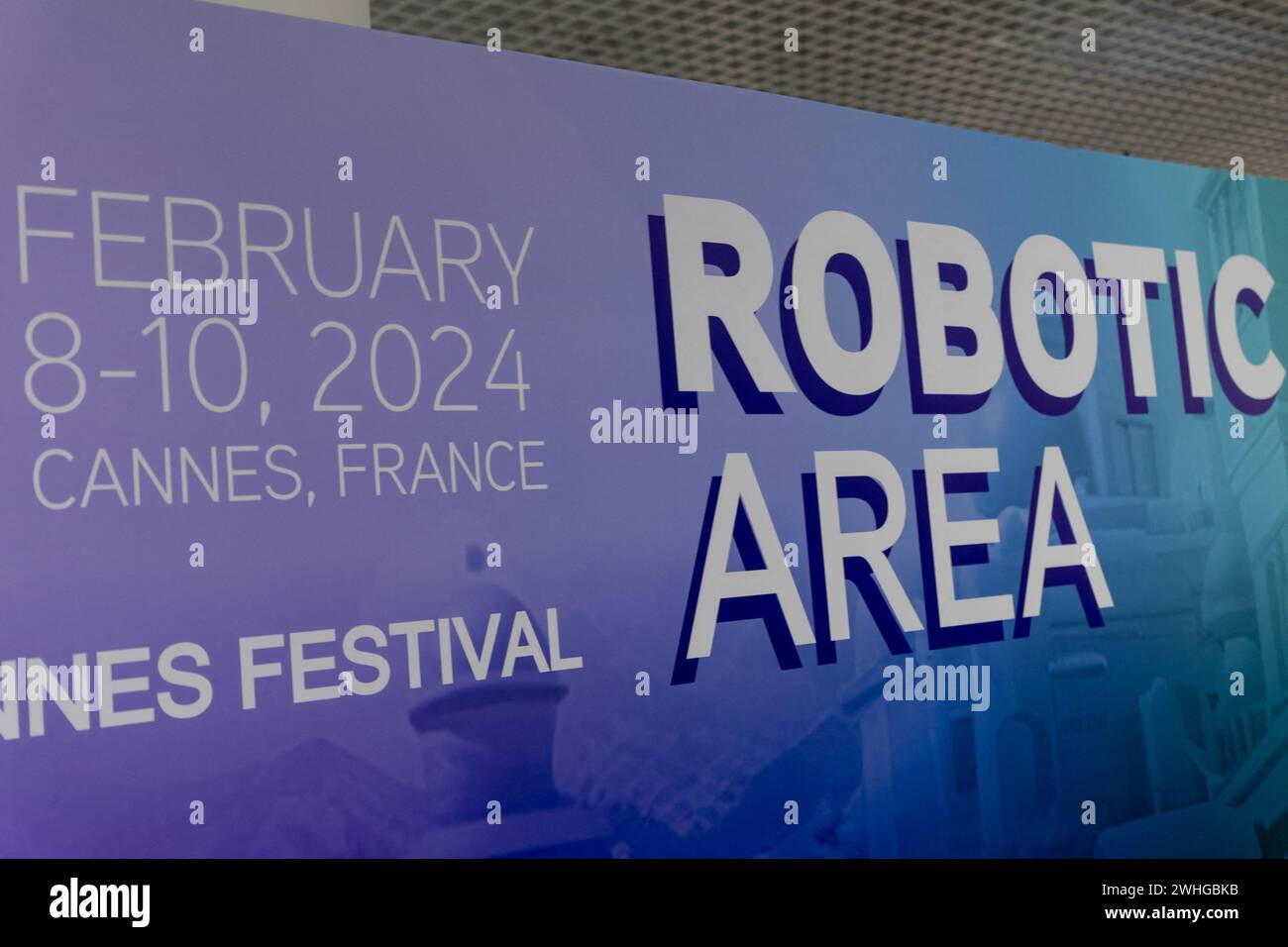 Cannes, France. 09th Feb, 2024. World Artificial International Cannes Festival (WAICF 2024 ...