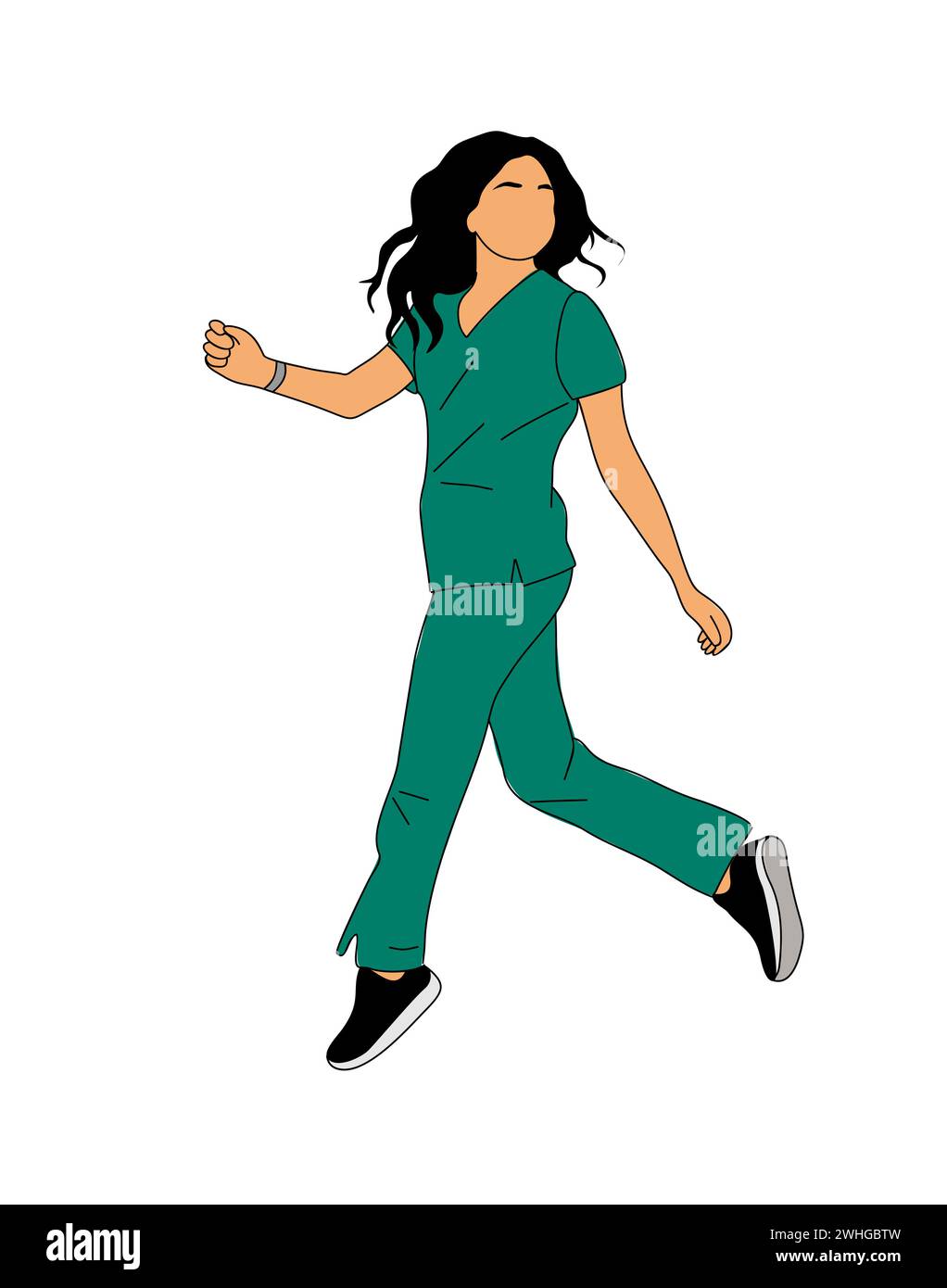 Set of Doctors, nurses, paramedics running vector Stock Vector Image ...