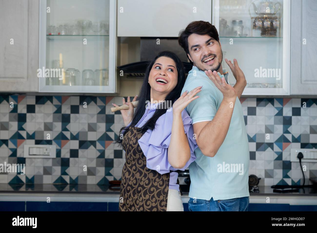 Indian couple having fun at home hi-res stock photography and images ...