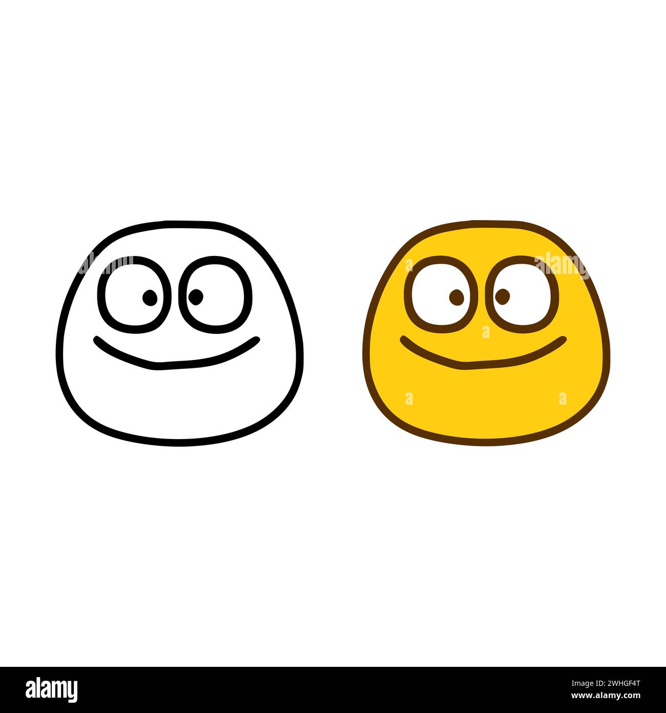 Happy reaction doodle Cut Out Stock Images & Pictures - Alamy