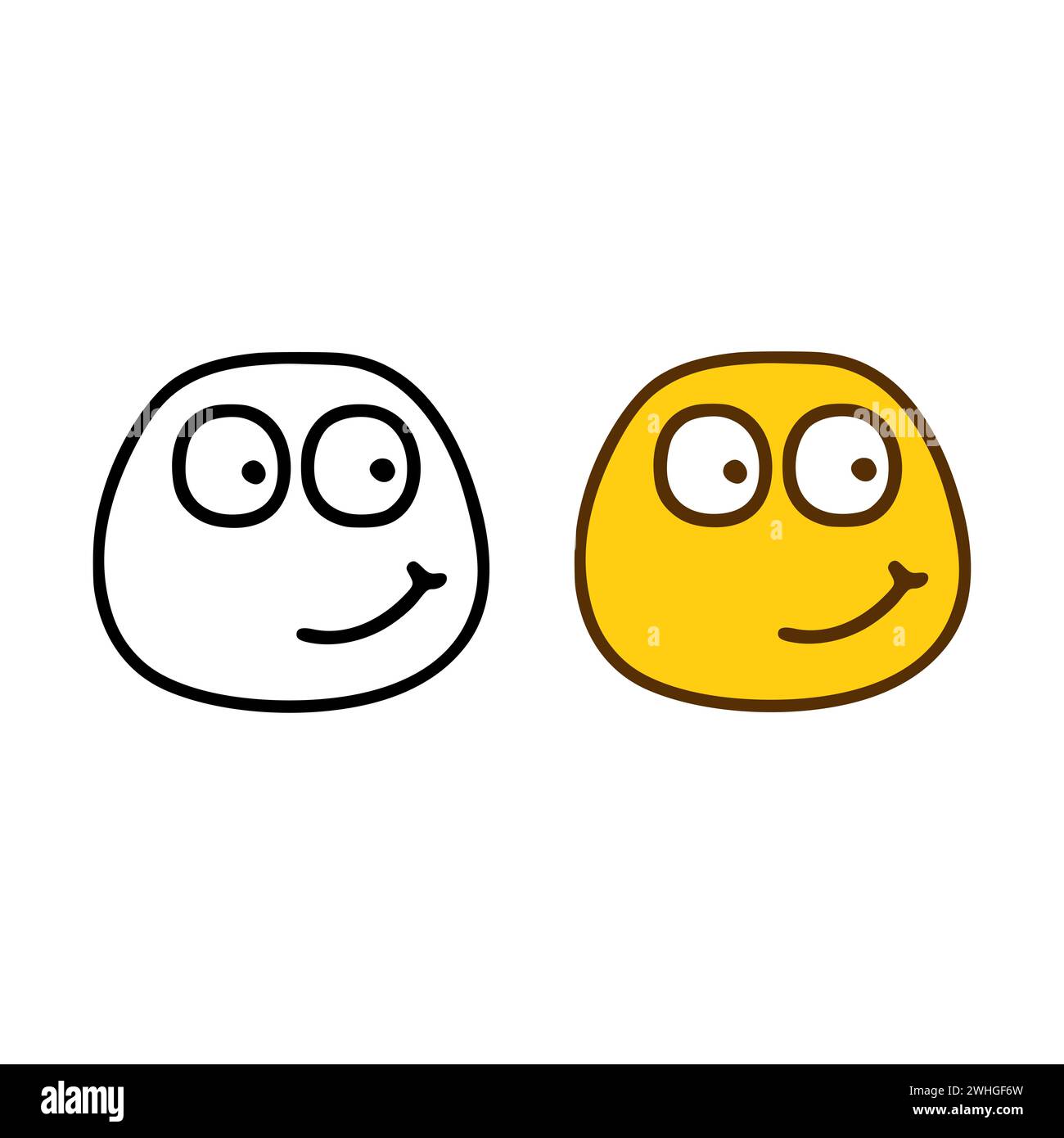 Happy reaction doodle Cut Out Stock Images & Pictures - Alamy