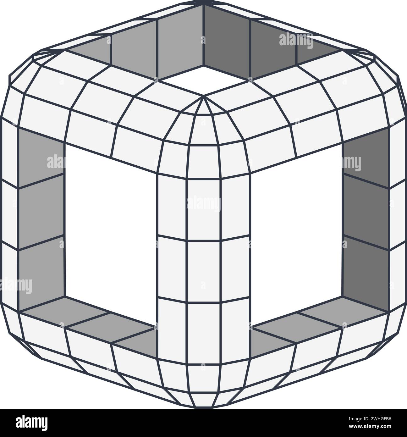 Monochrome Geometric Cube with Abstract Grid Pattern Vector Stock ... Monochrome Geometric Cube with Abstract Grid Pattern Vector Stock ...