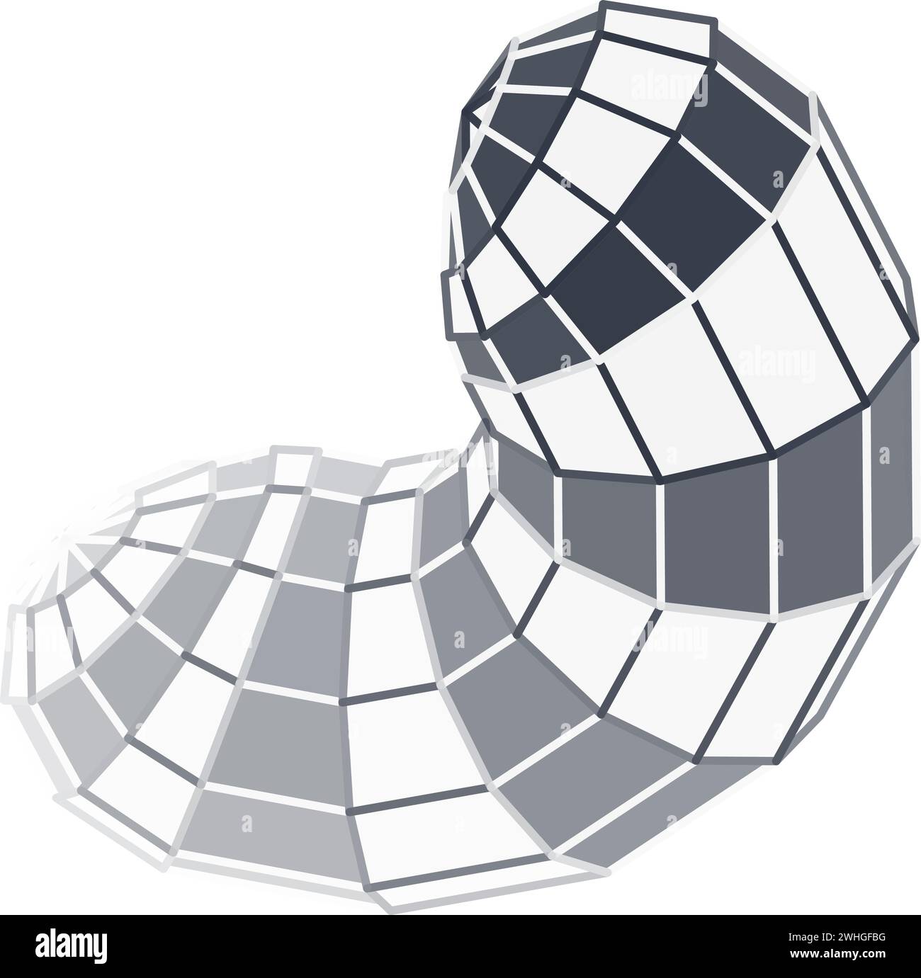 Abstract Geometric Shells in Black and White Vector Stock Vector Image ...