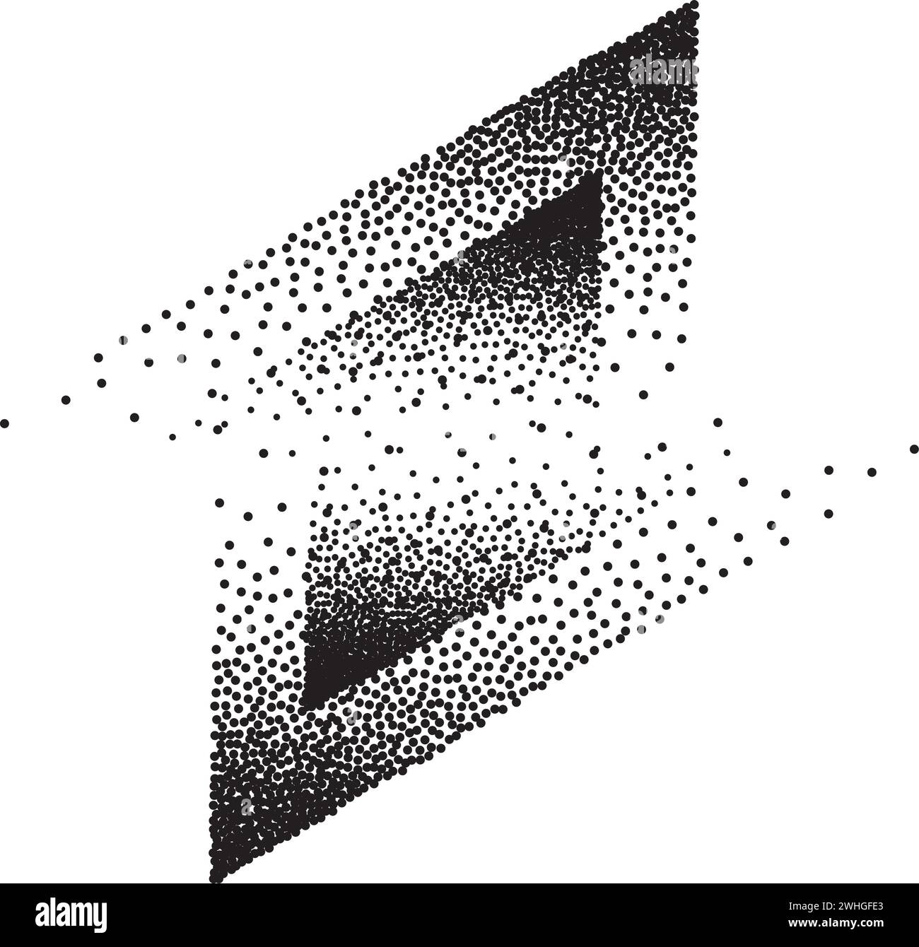 Monochrome Dotted Geometric Triangle Pattern Vector Stock Vector Image ...