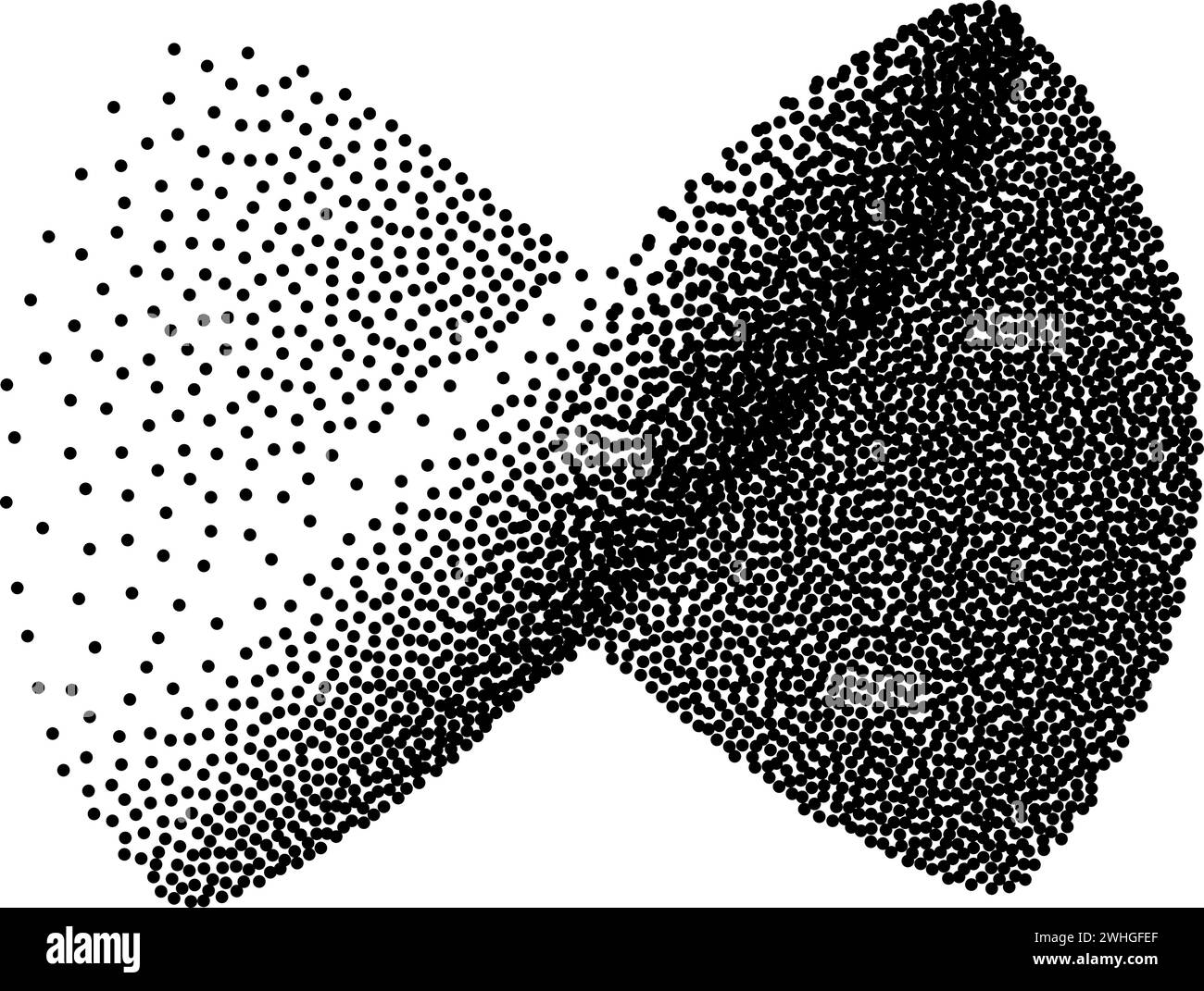 Abstract Bow Illustration with Dotted Texture Vector Stock Vector Image ...