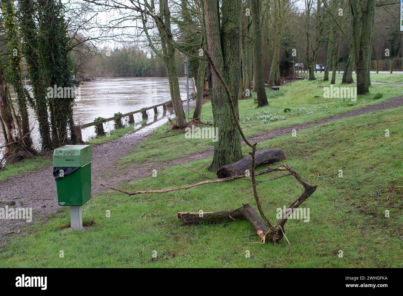 Old Windsor, UK. 10th February, 2024. A Flood Alert is back once again ...