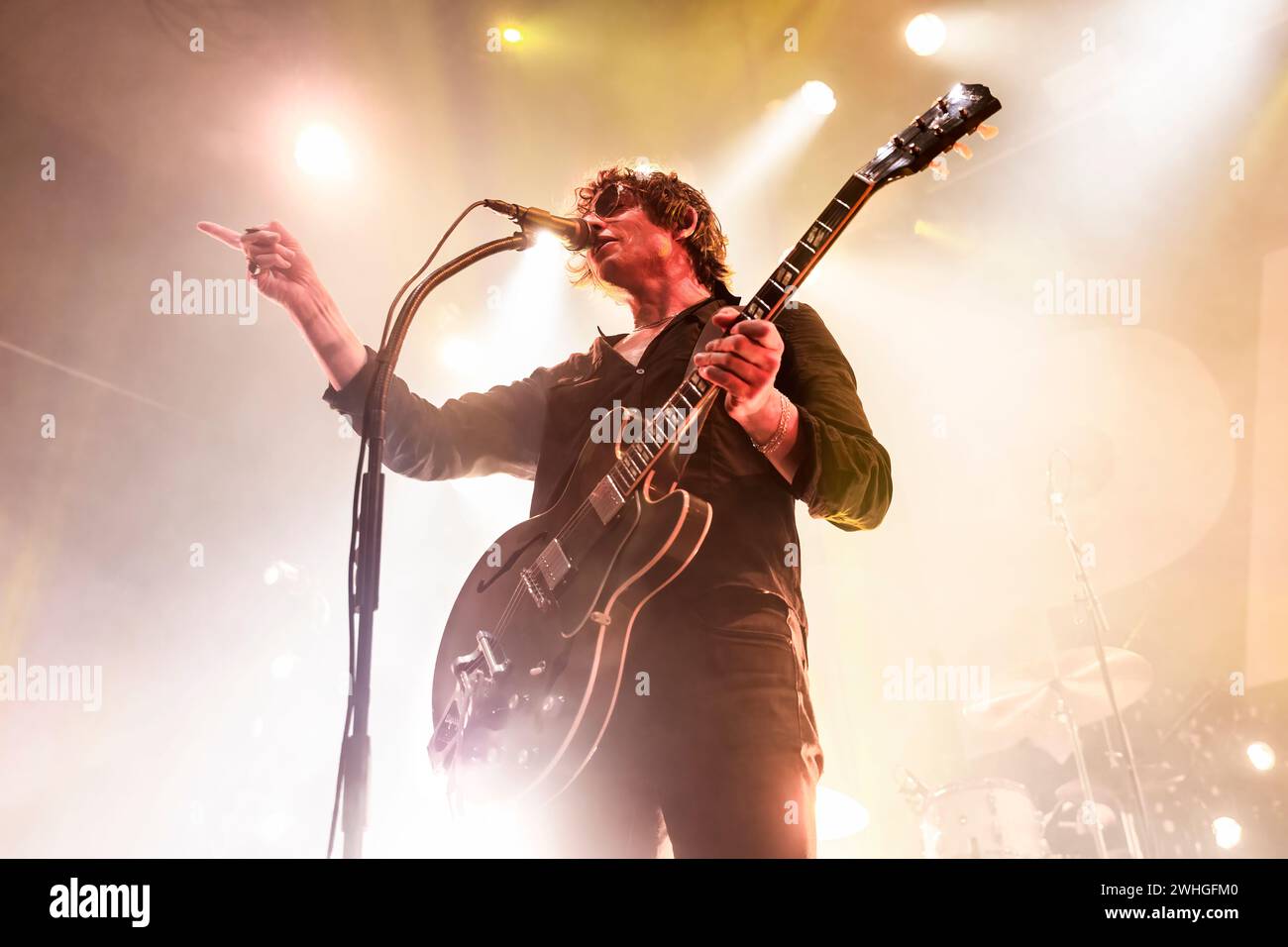 Oslo, Norway. 09th Feb, 2024. The Norwegian rock band Span performs a ...