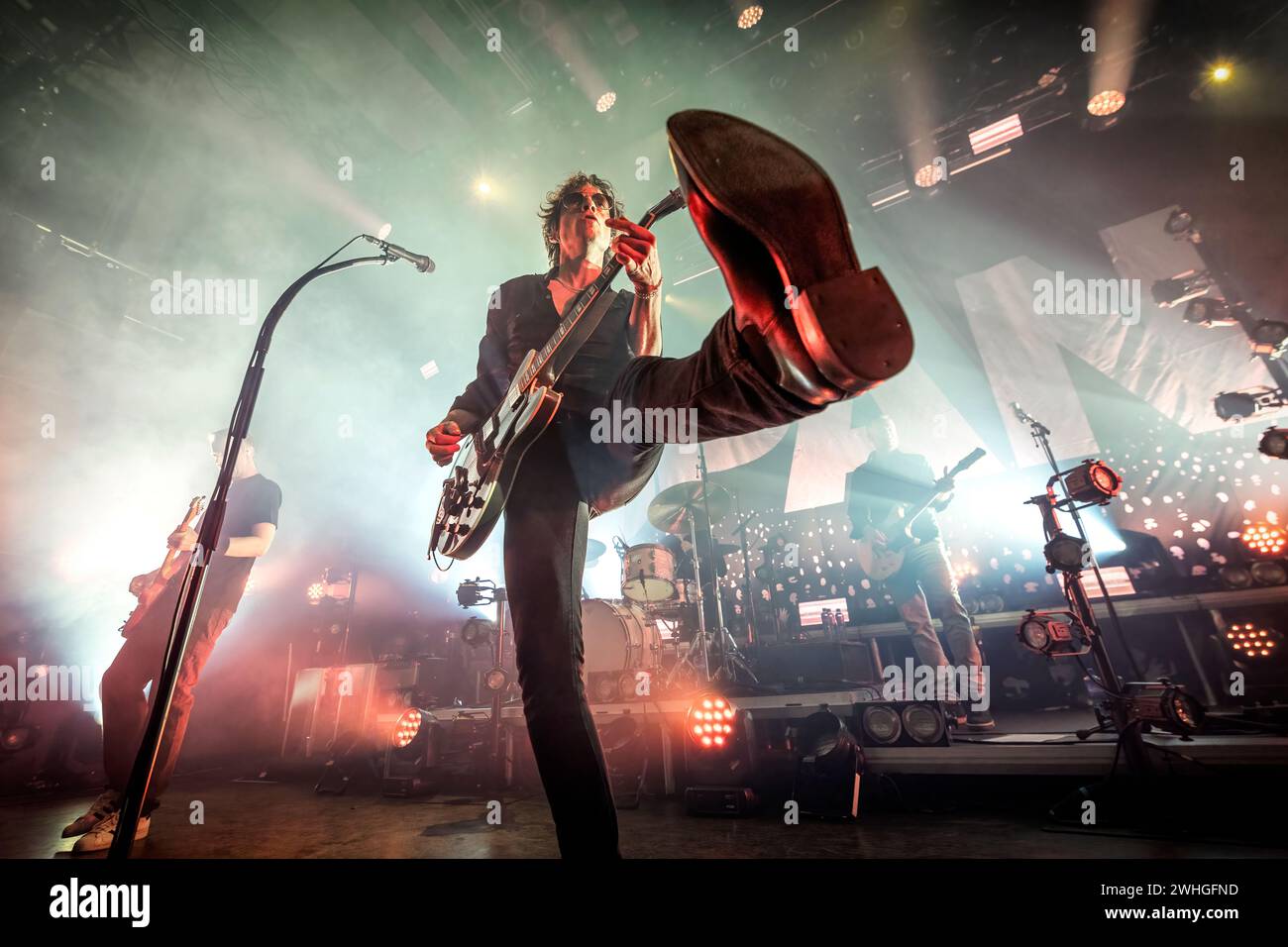 Oslo, Norway. 09th Feb, 2024. The Norwegian rock band Span performs a ...