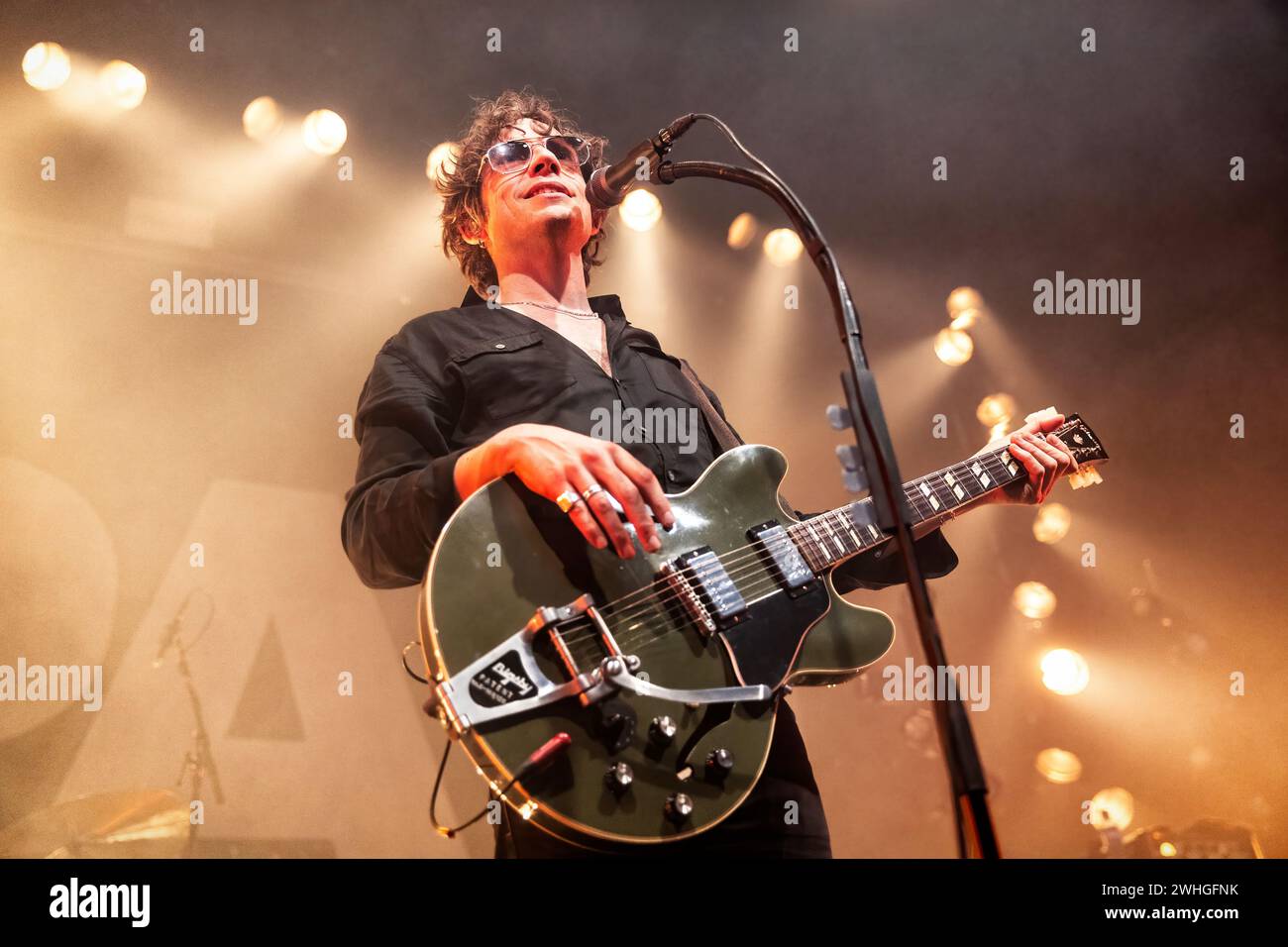 Oslo, Norway. 09th Feb, 2024. The Norwegian rock band Span performs a ...