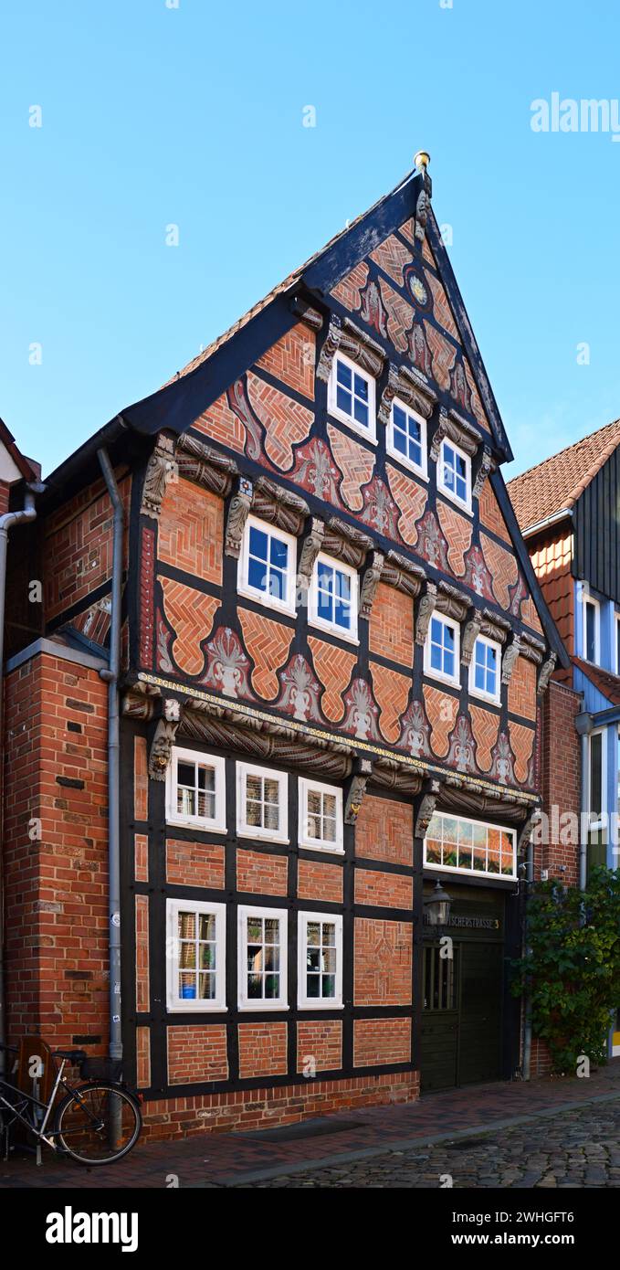 Historical Building in the old Hanse Town Buxtehude, Lower saxony Stock ...