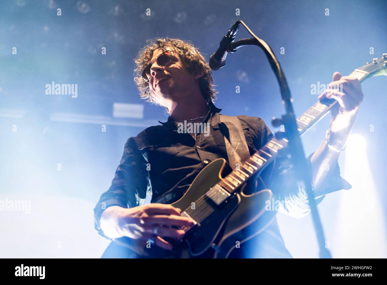 Oslo, Norway. 09th Feb, 2024. The Norwegian rock band Span performs a ...