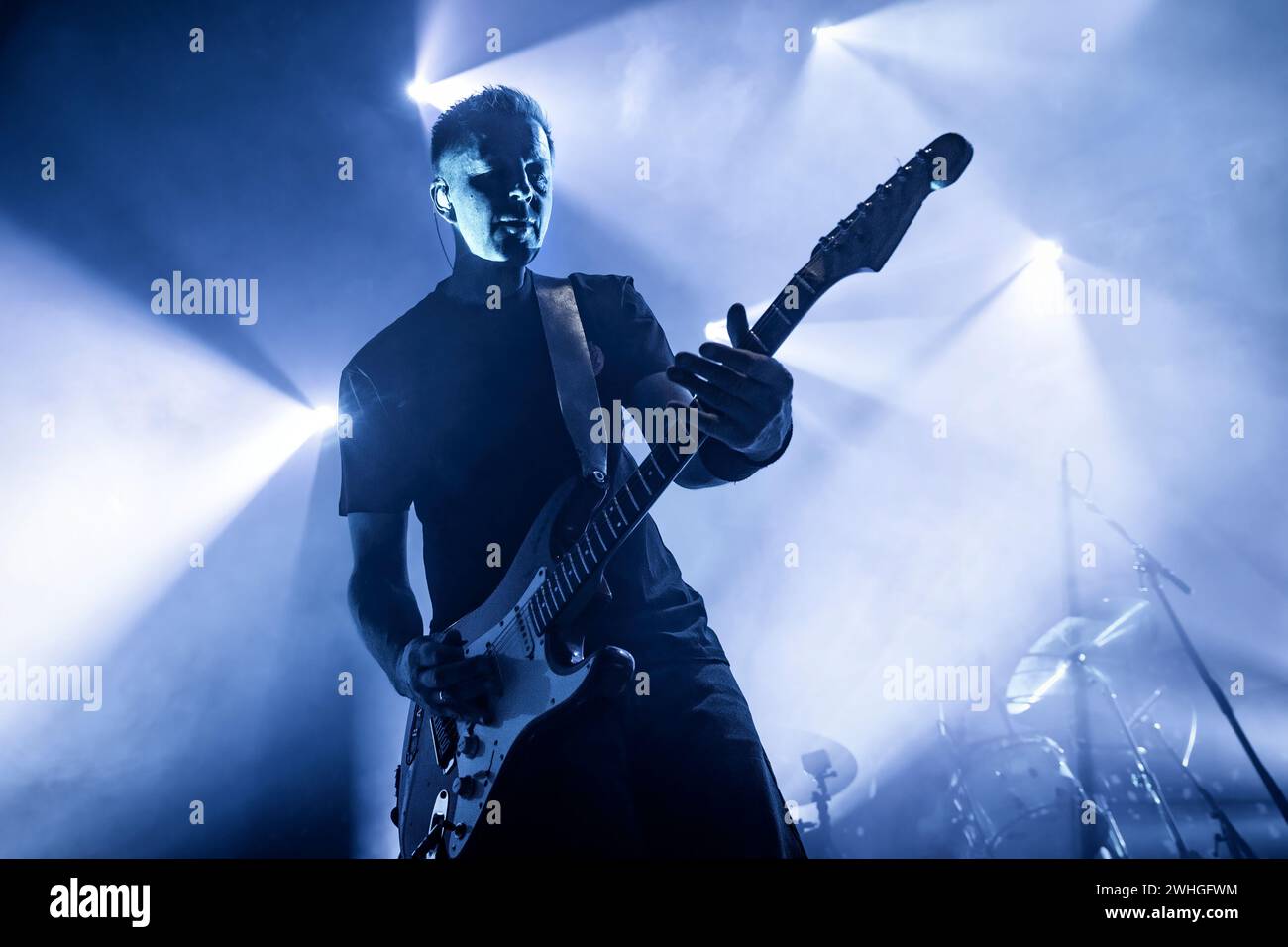 Oslo, Norway. 09th Feb, 2024. The Norwegian rock band Span performs a ...