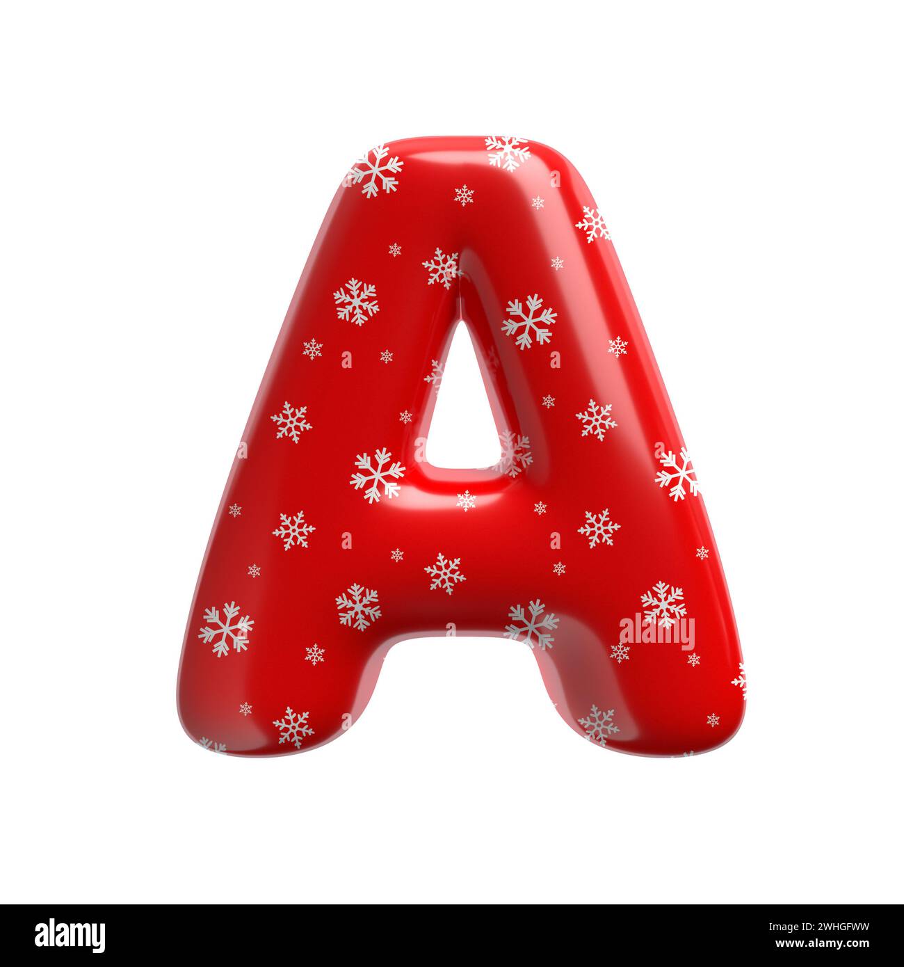 Snowflake letter A - Capital 3d christmas font - suitable for Christmas ...