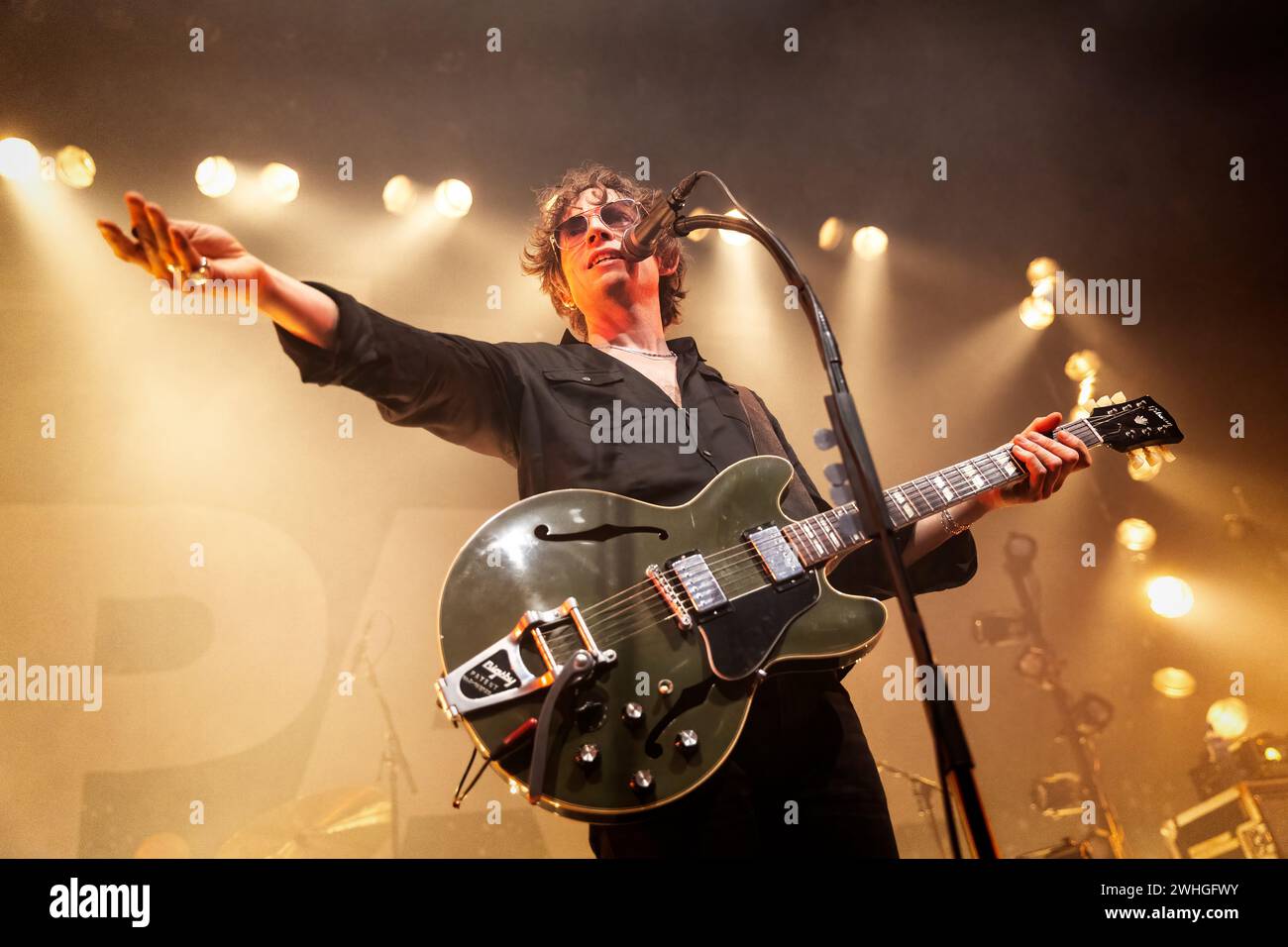 Oslo, Norway. 09th Feb, 2024. The Norwegian rock band Span performs a ...