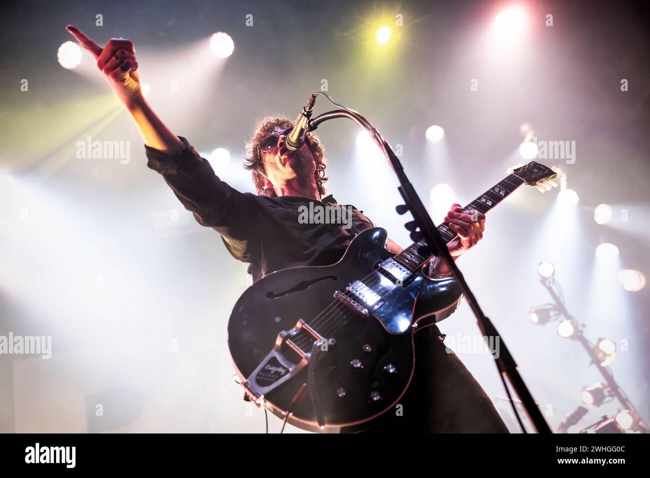 Oslo, Norway. 09th Feb, 2024. The Norwegian rock band Span performs a ...
