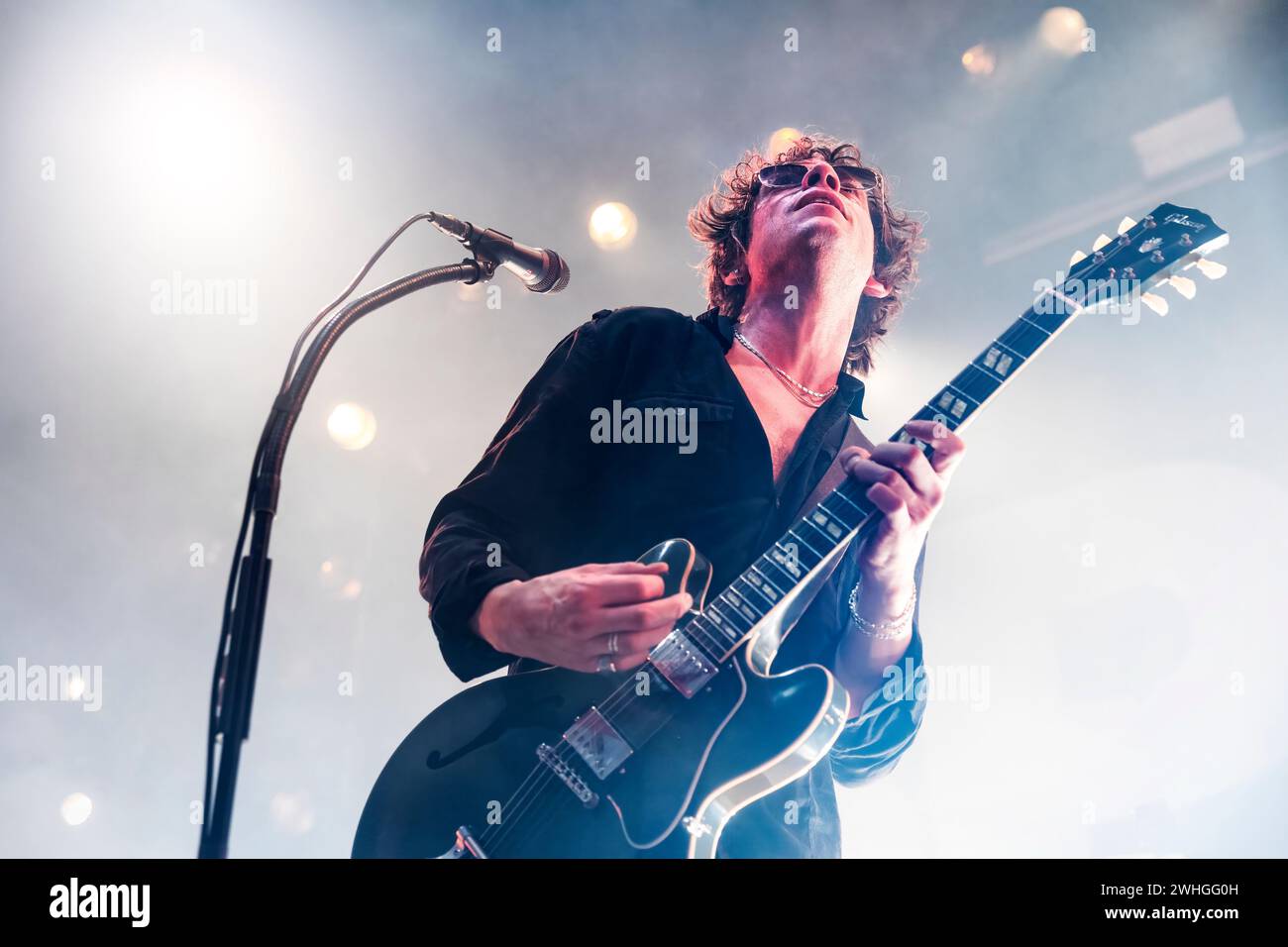 Oslo, Norway. 09th Feb, 2024. The Norwegian rock band Span performs a ...