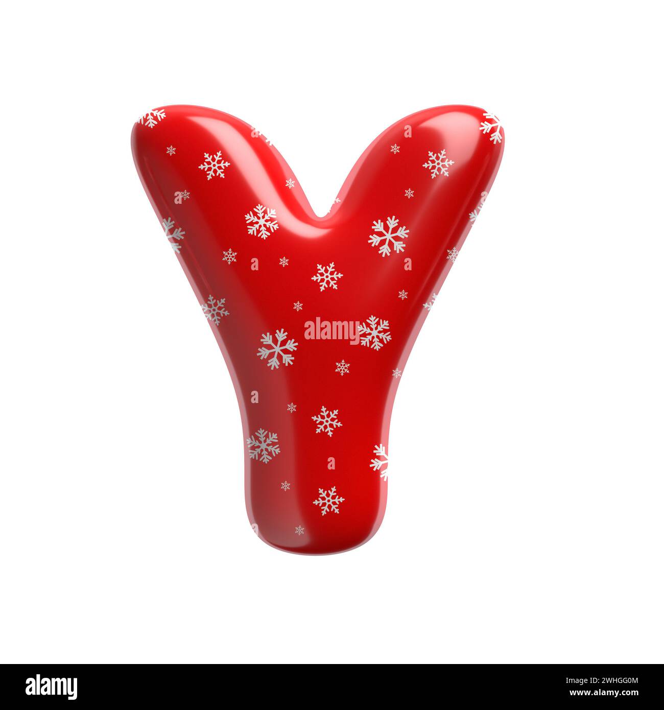Snowflake letter Y - Capital 3d christmas font - suitable for Christmas ...