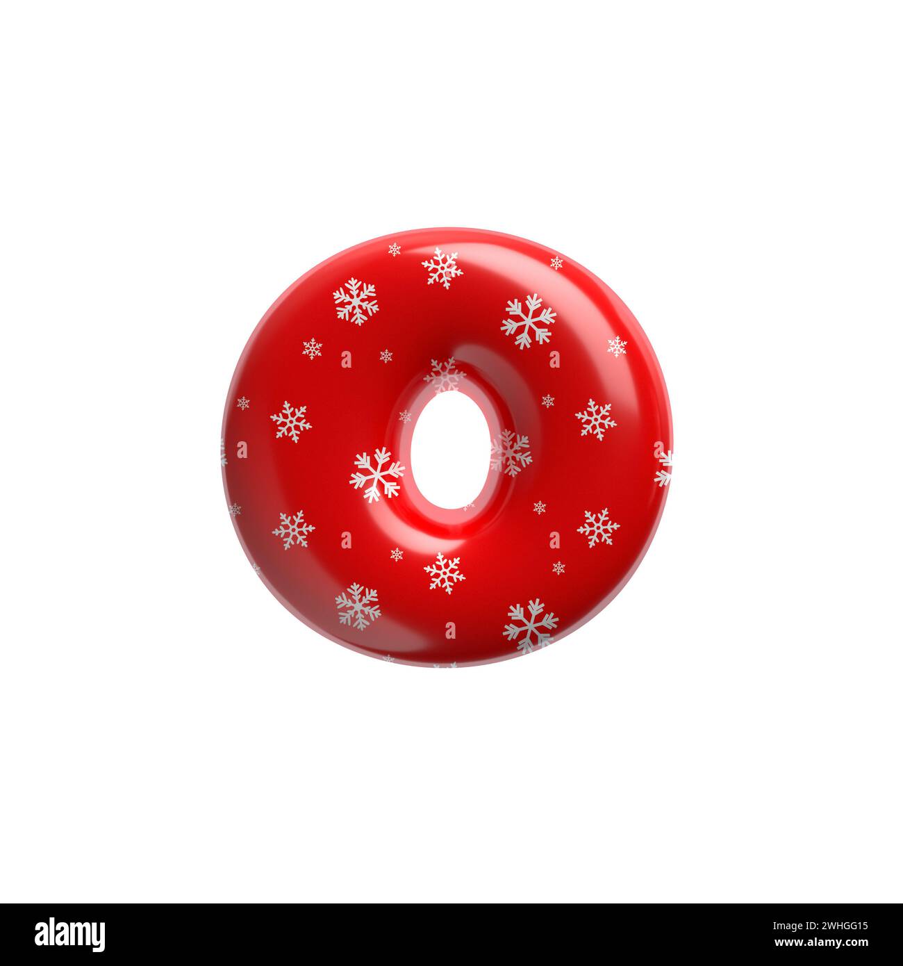 Snowflake letter O - Small 3d christmas font - Suitable for Christmas ...