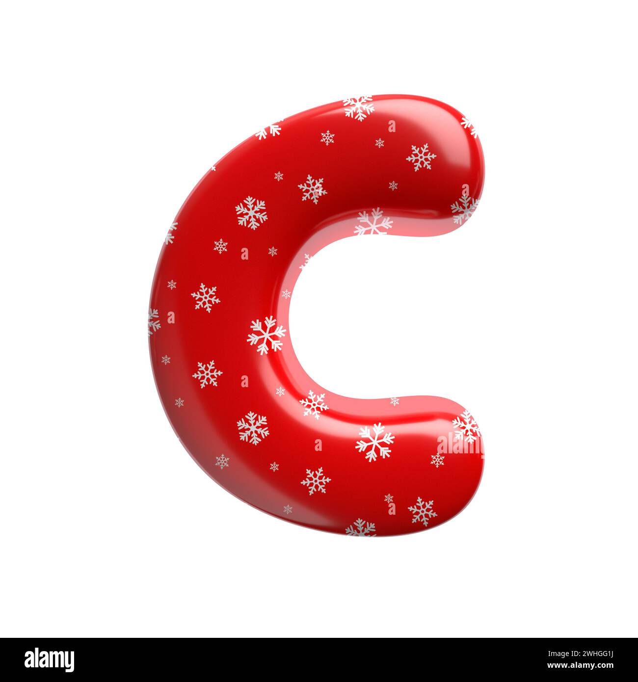 Snowflake letter C - Capital 3d christmas font - suitable for Christmas ...