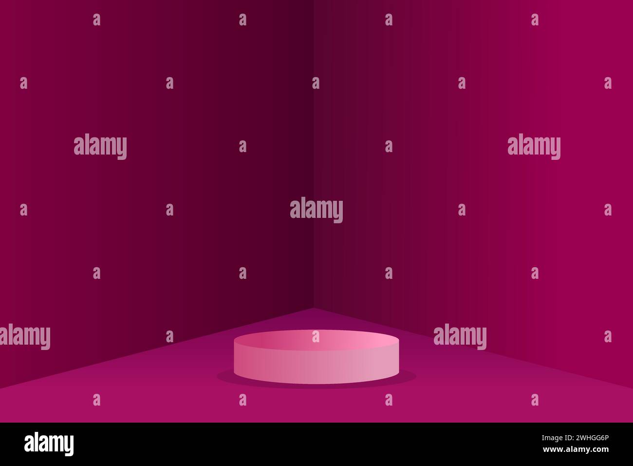 Pink cylinder podium stage Stock Vector Images - Alamy