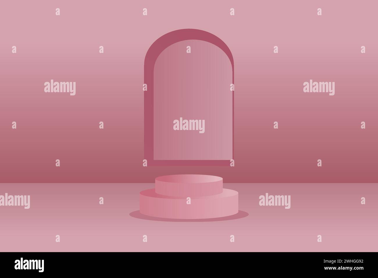 Pink podium minimal wall Stock Vector Images - Alamy
