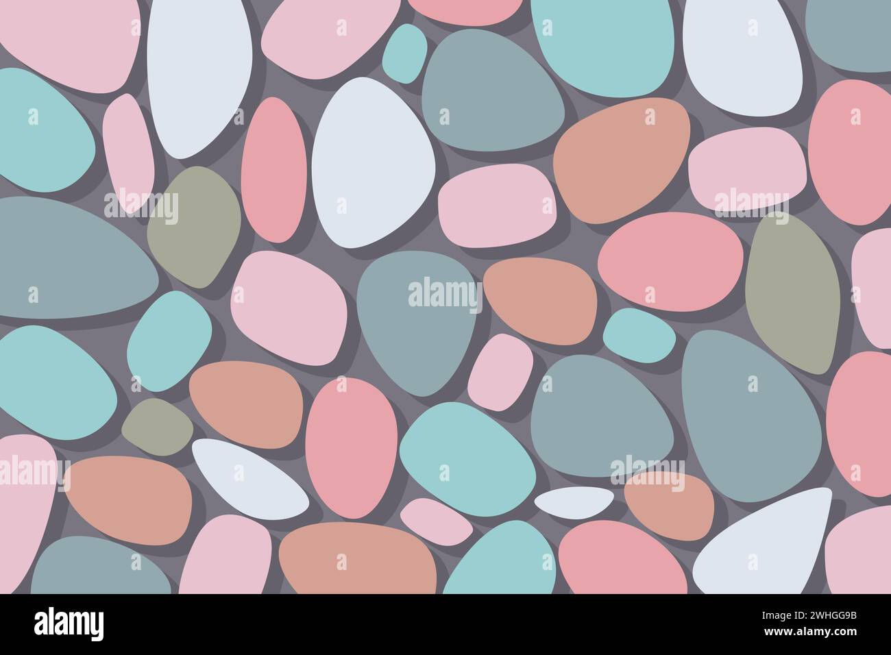 Colorful pebble pattern background. Colorful stone in pastel colors ...