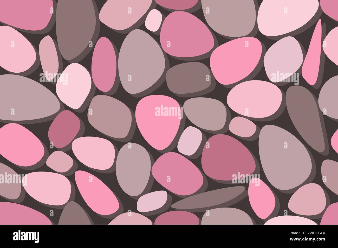 Pebble mosaic seamless pattern hi-res stock photography and images - Alamy