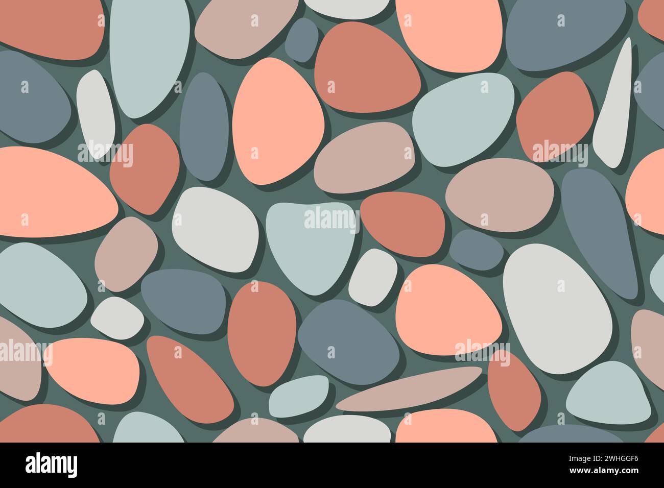 Natural stone and colorful pebble seamless pattern. Vector illustration Stock Vector Image & Art ...