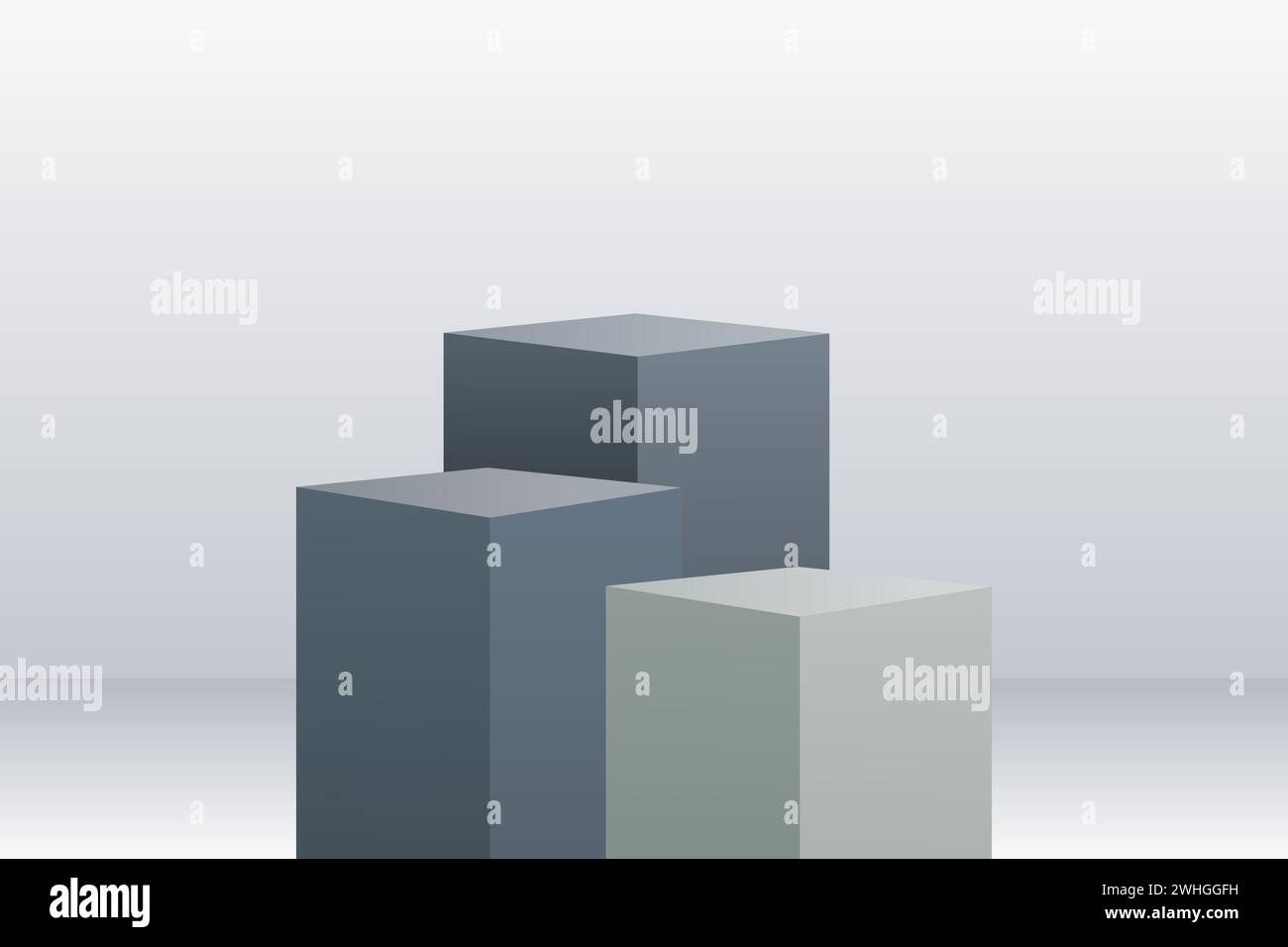 Box cube podiums for product display. Minimal scene with geometric ...