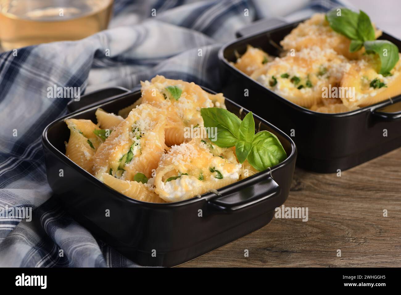 Conchiglie stuffed with ricotta Stock Photo - Alamy