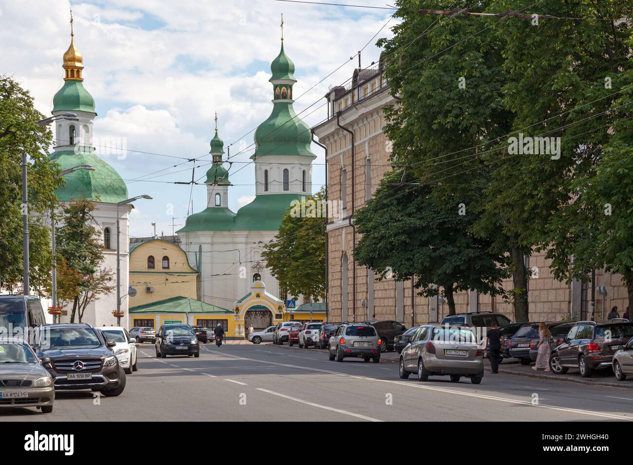 Kiev, Ukraine - July 04 2018: The Feodosiya Monastery (Ukrainian ...