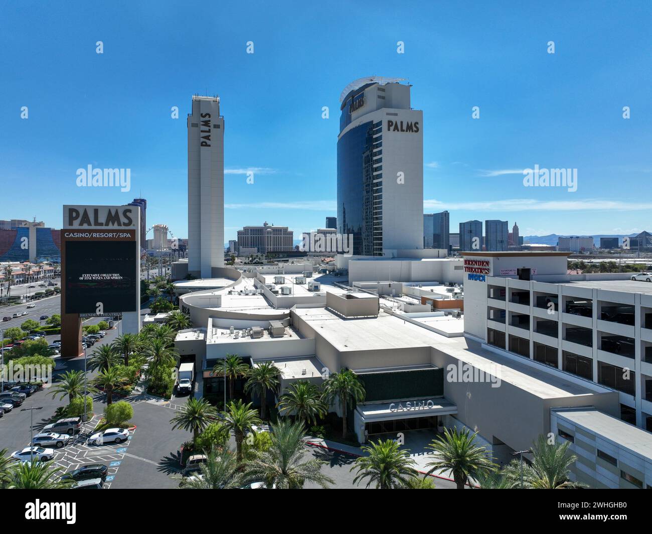 Aerial view of the Palms Casino Resort in Las Vegas Nevada, USA Stock ...