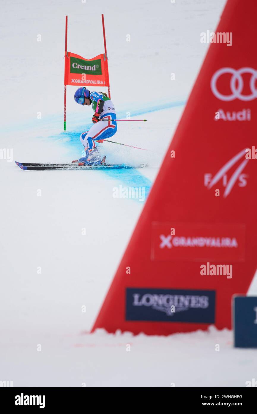 Clara Direz from France in action during the AUDI FIS Ski World Cup ...