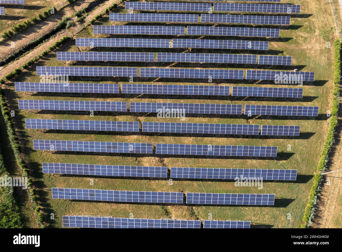 Aerial photographic documentation of a solar panel plant Stock Photo ...